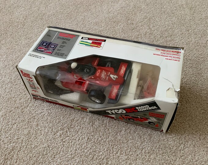 Vintage Tyco R/C Radio Control Indy Turbo Miller Beer Car Precis Taiyo ...