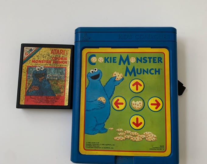 Vintage Cookie Monster Munch (atari 2600) With Kids Controller Lot - Etsy