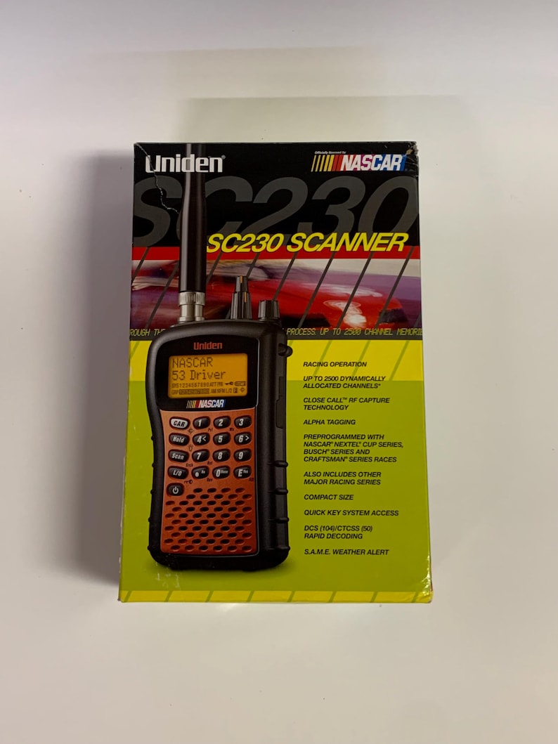 Vintage Nascar Uniden SC230 Racing Dynamic Scanner in Box - Etsy