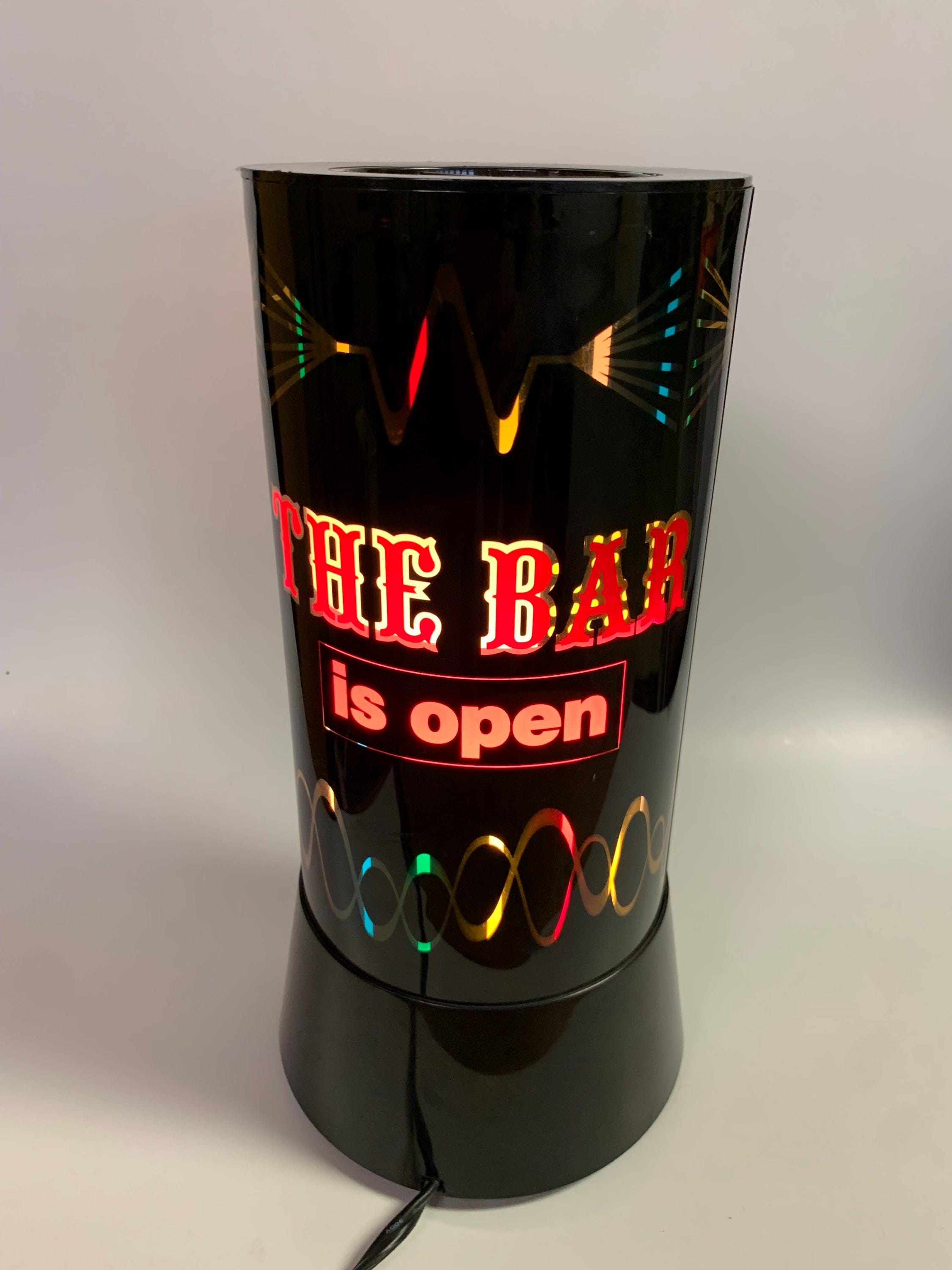 Vintage Original Rabbit Tanaka the Bar is Open Light Rotating Hypnotic ...