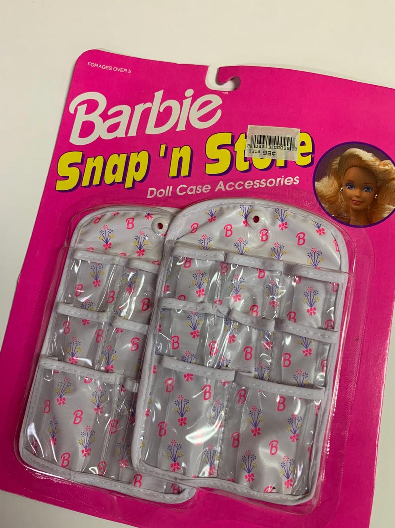 Vintage Original 1992 Mattel Barbie Snap ‘N Store Doll Case Accessory ...