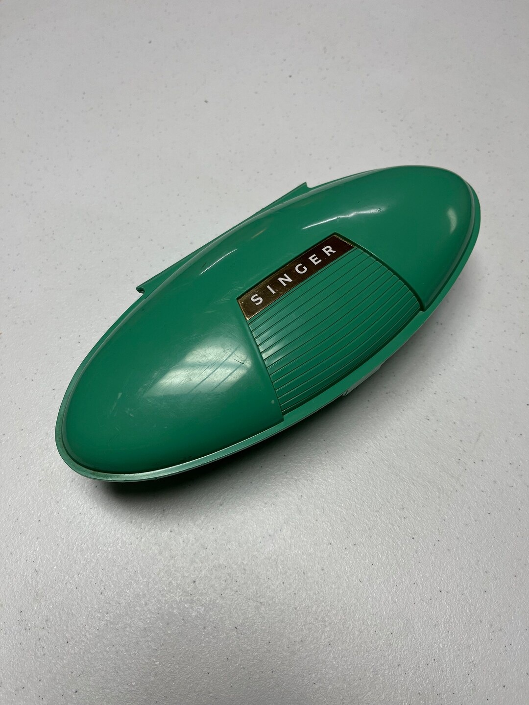 Vintage Singer Buttonhole Attachment in Jade Green Clamshell Jetson for ...