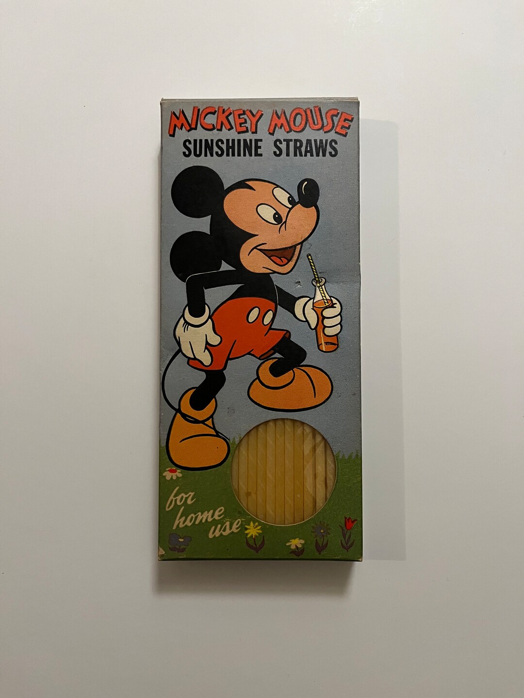Vintage Walt Disney MICKEY MOUSE Sunshine Straws in Box Good Condition ...
