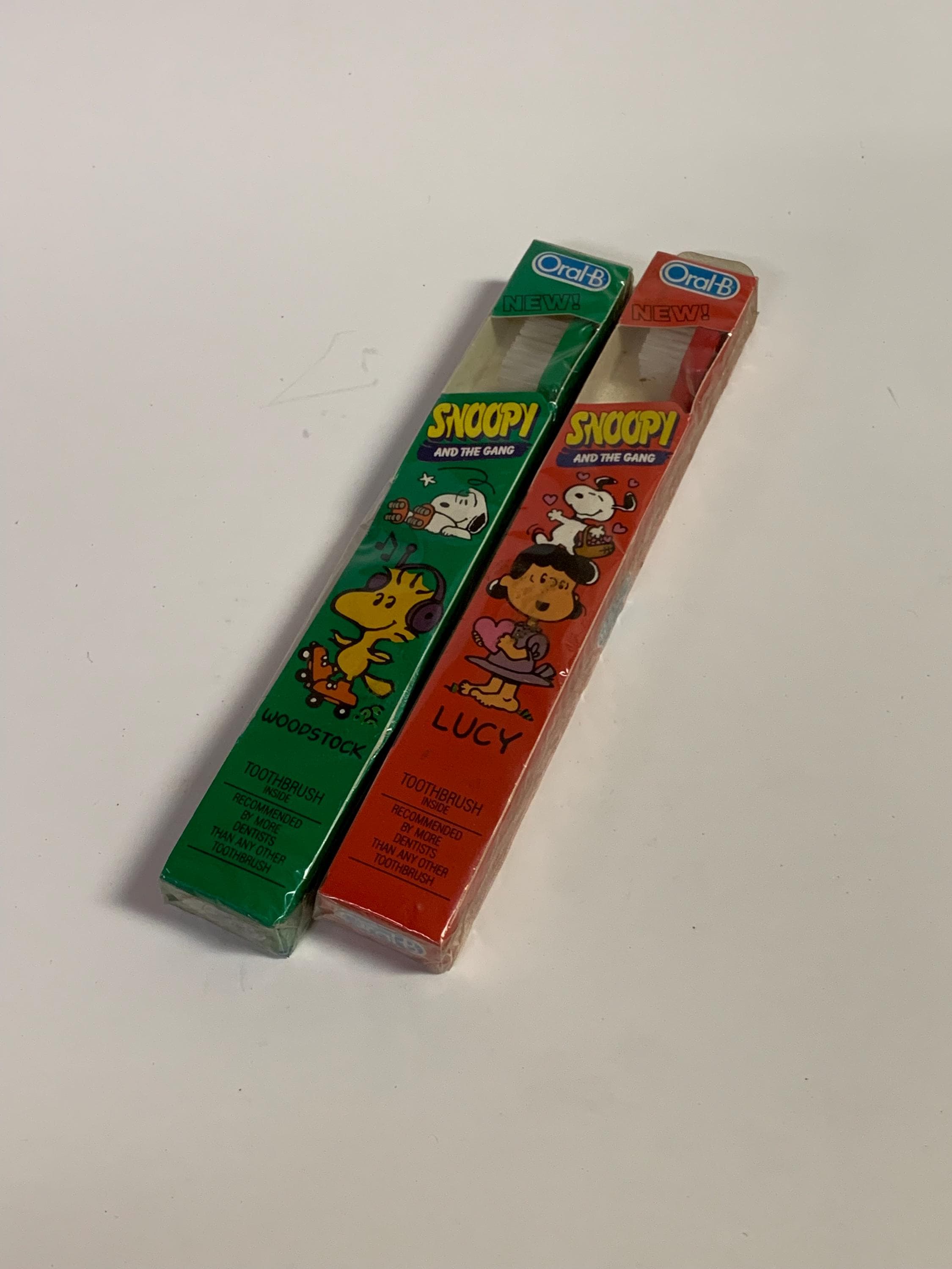 Vintage Original Peanuts Snoopy Woodstock and Lucy Oral-b Kids Tooth ...