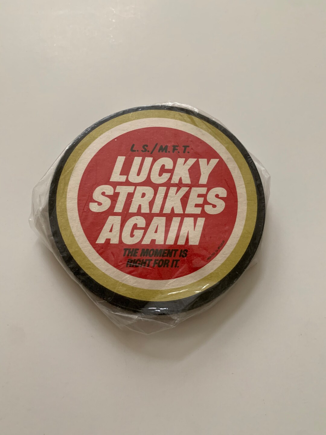 Vintage Double Sided LUCKY STRIKES AGAIN Cardboard Coaster 4" New Old ...