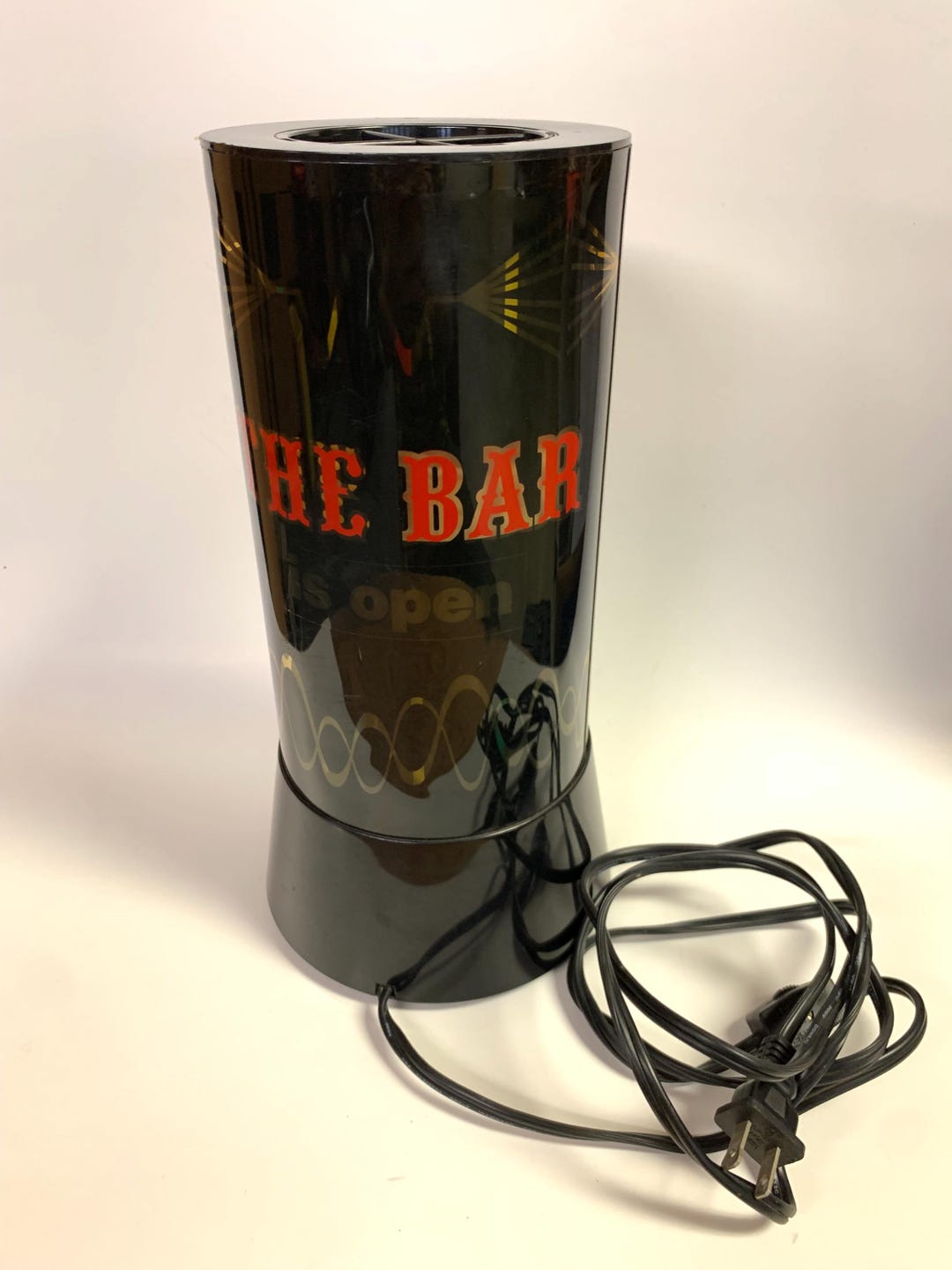 Vintage Original Rabbit Tanaka the Bar is Open Light Rotating Hypnotic ...