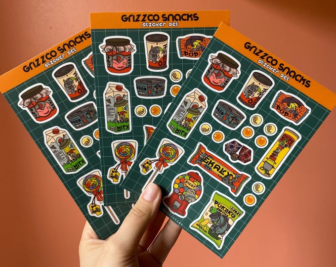 Salmon Run Snacks Sticker Sheet - Etsy