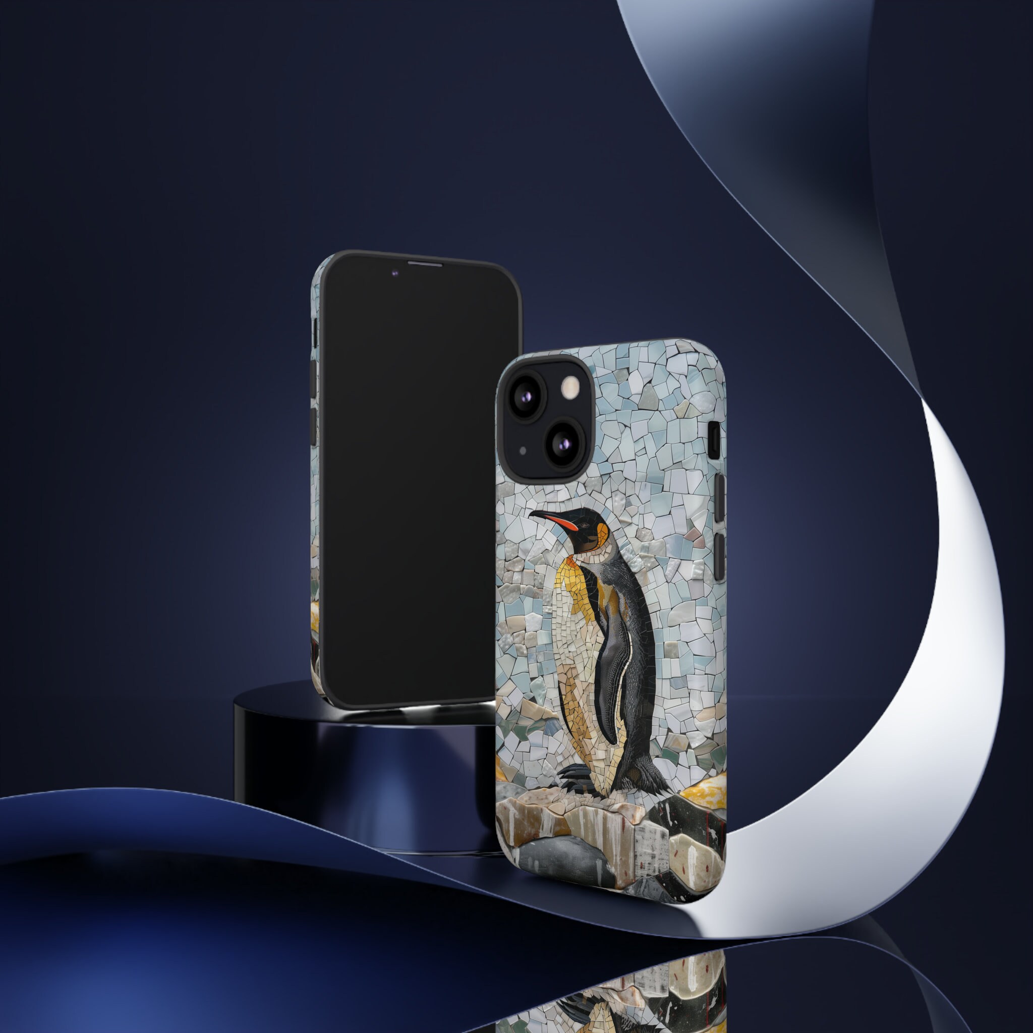 King Penguin Mosaic Penguin Art Penguin Lover Bird Nerd Phone Case for ...