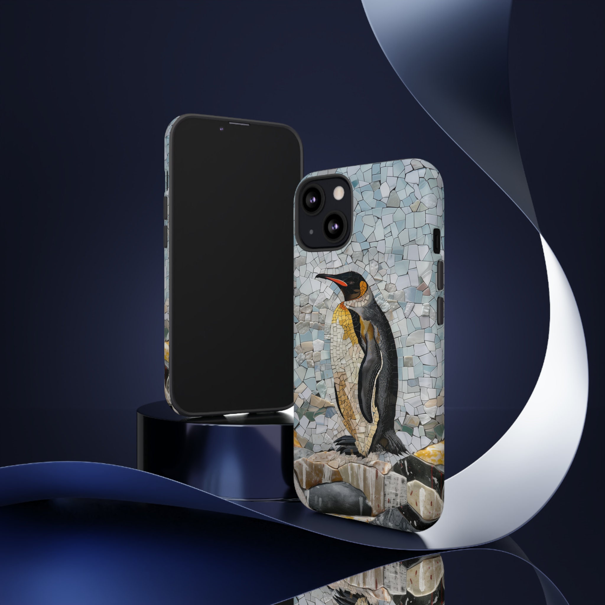 King Penguin Mosaic Penguin Art Penguin Lover Bird Nerd Phone Case for ...