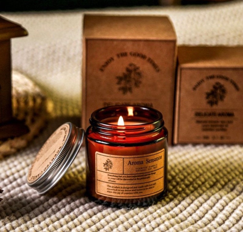 Soy Wax Lavender/eucalyptus Essential Oil Candle - Etsy