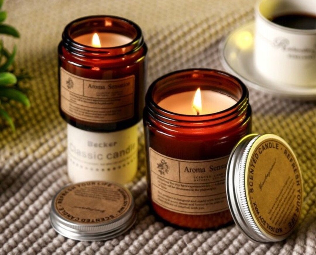 Soy Wax Lavender/eucalyptus Essential Oil Candle - Etsy