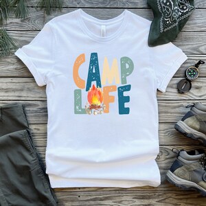 Camp Life Shirt, Camp Shirt, Camp Girl Shirt, Vacation Shirt, Camp Fire ...