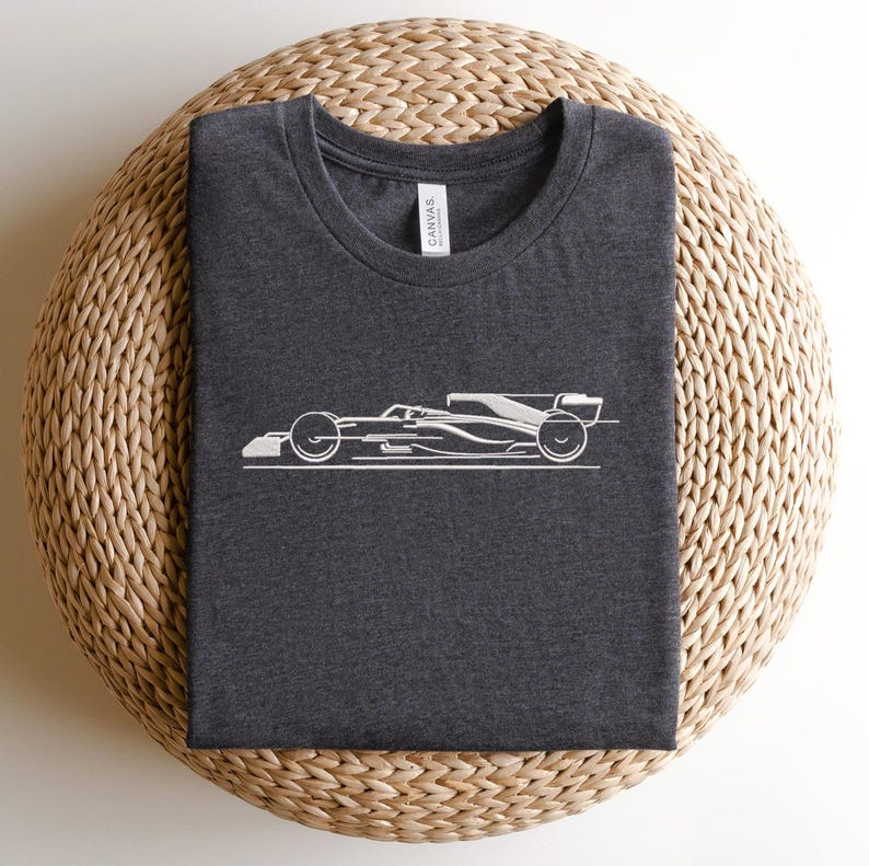 Embroidered Formula 1 Car T-shirt, Embroidered Racing Shirt, F1 Shirt ...