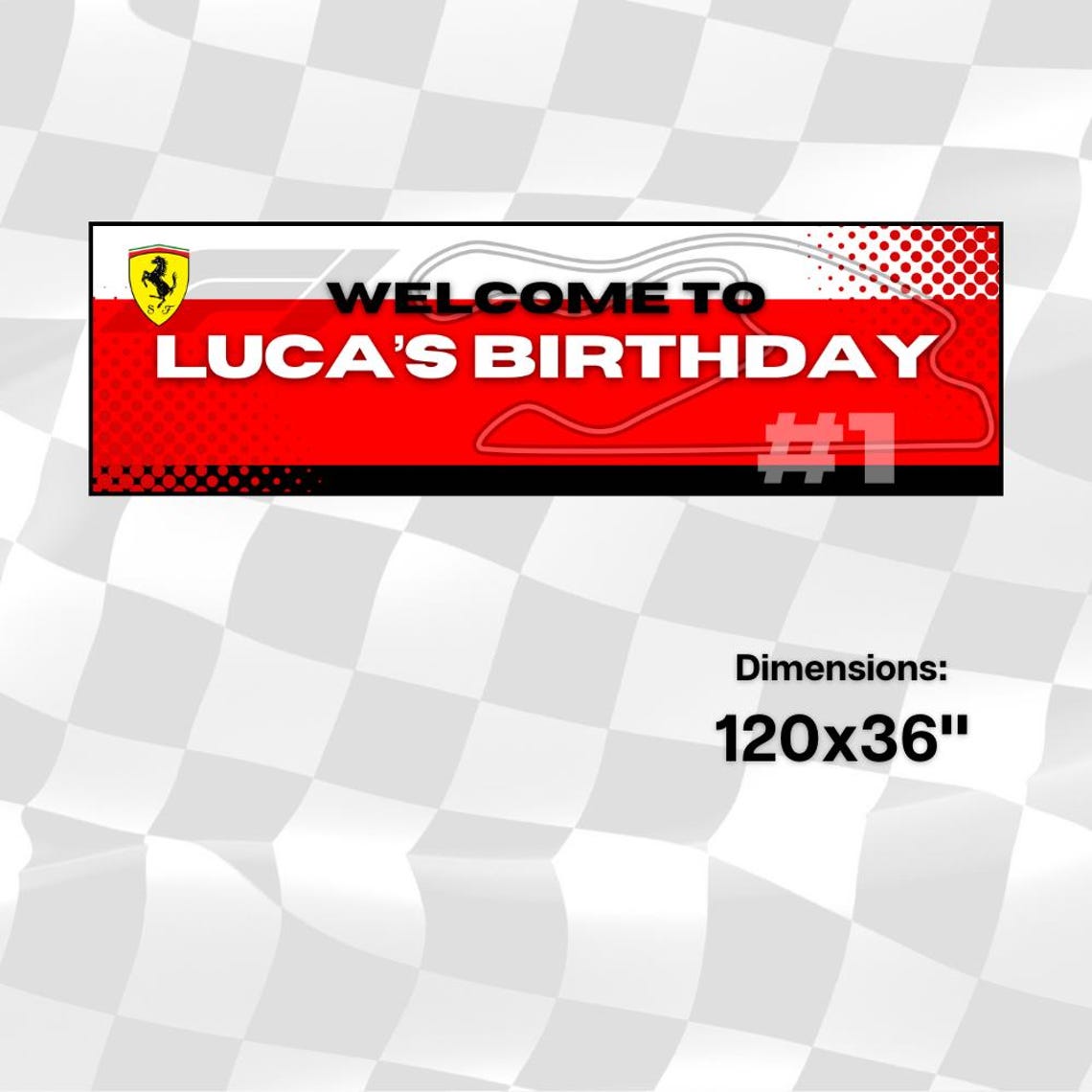 Custom Formula 1 Racing Banner | Personalized F1 Party Decor | Digital ...