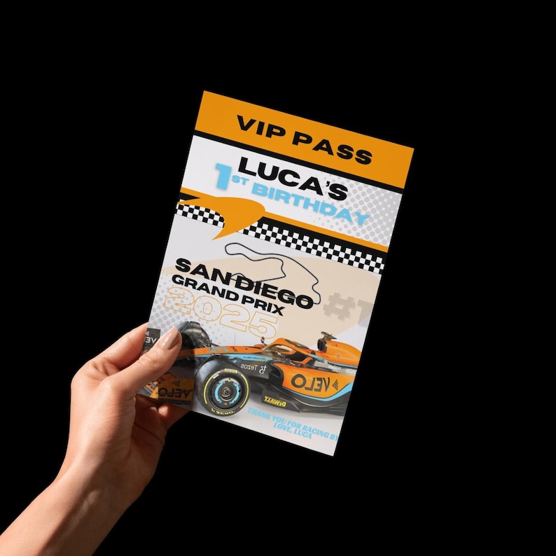 Custom Mclaren Formula 1 VIP Pass (digital Download) - Etsy