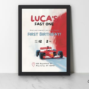 Editable Formula 1 Birthday Invitation Template – Customizable Racing ...