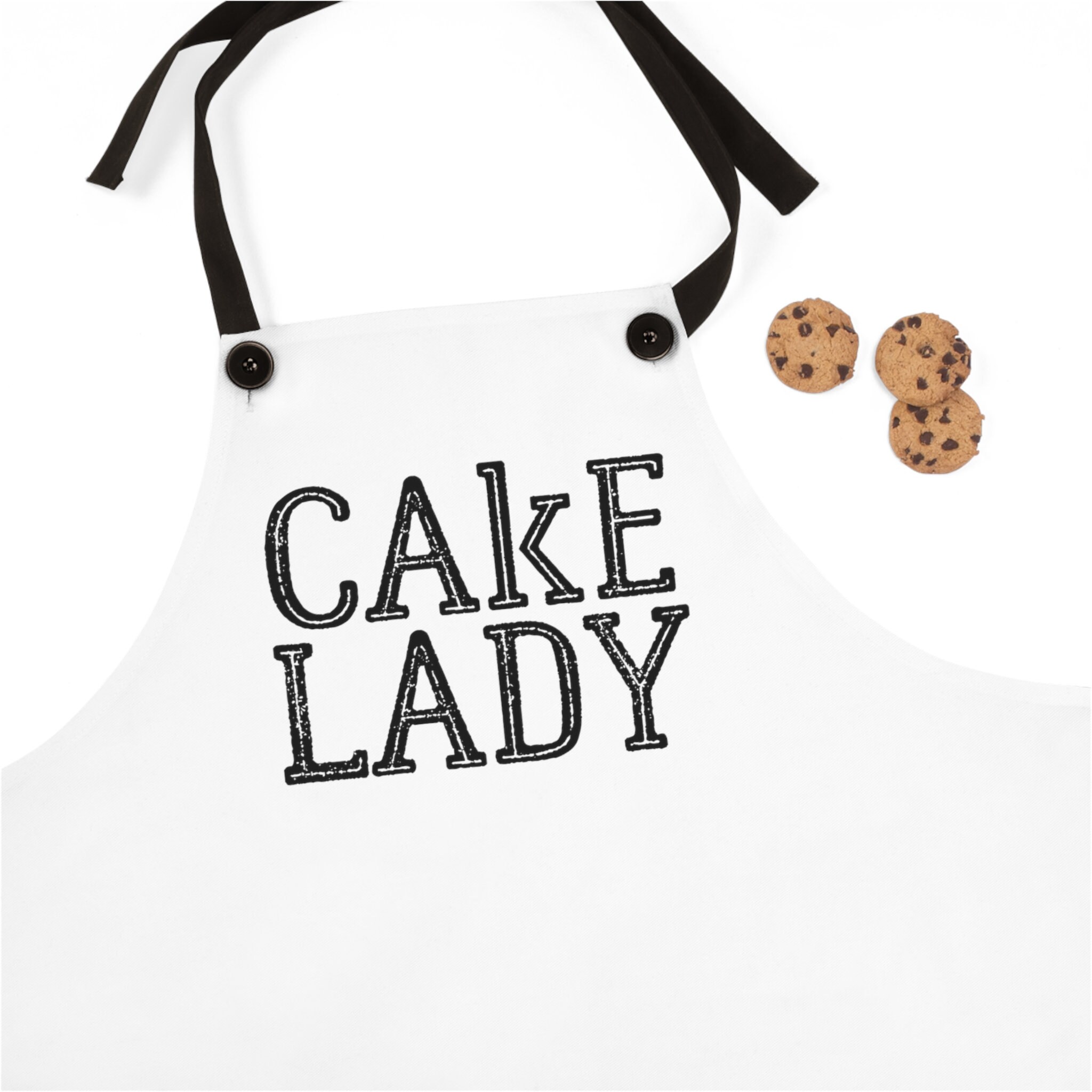 Cake Lady Apron Trendy Black & White Apron, Cute Baking Apron for Cake ...