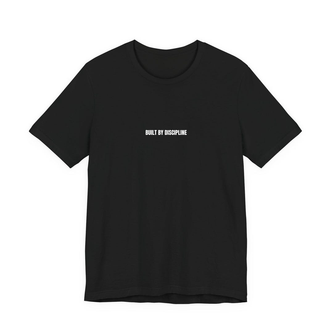 Black Gym Discipline T Shirt, Built by Discipline Shirt, Fitness ...