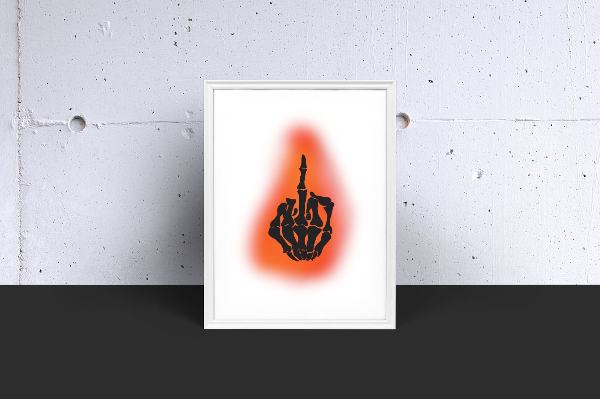 Skeleton Middle Finger SVG, Fire Skeleton Middle Finger SVG, Digital ...
