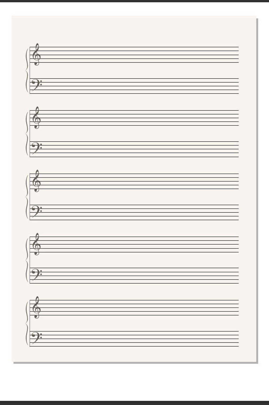 Blank Sheet Music - Etsy