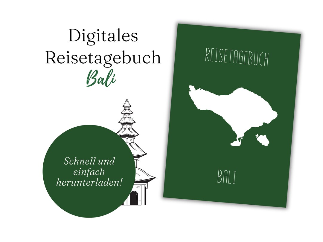 Digital Travel Diary Bali Bali Trip Template Goodnotes Travel Diary for ...