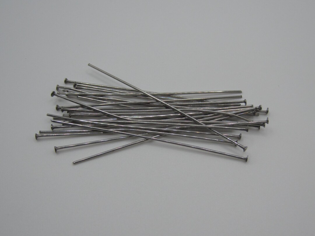 Stainless Steel Flat Head Pins 21g 25 Pcs - Etsy