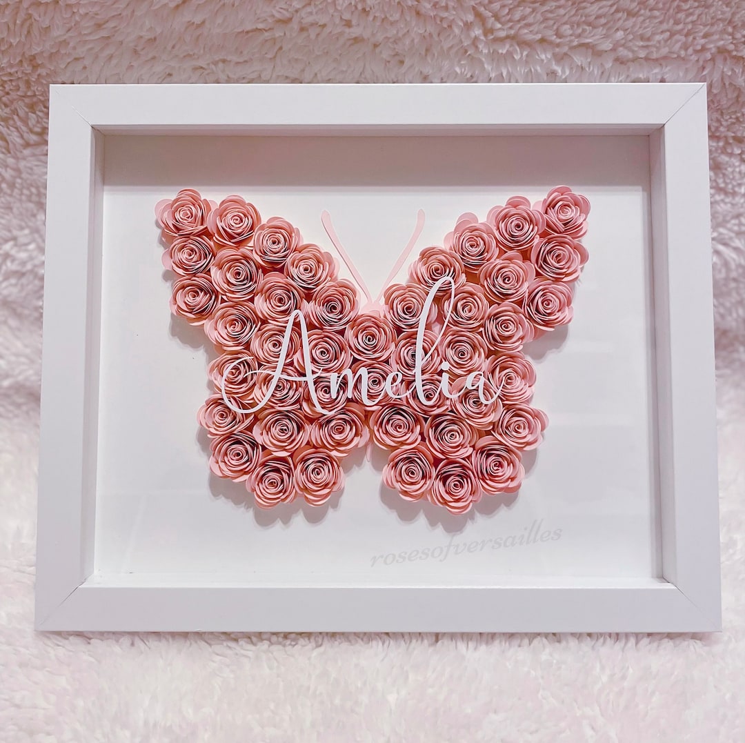 Flower Box | Paper Rose Shadow Box | Customized Gift for Birthdays ...