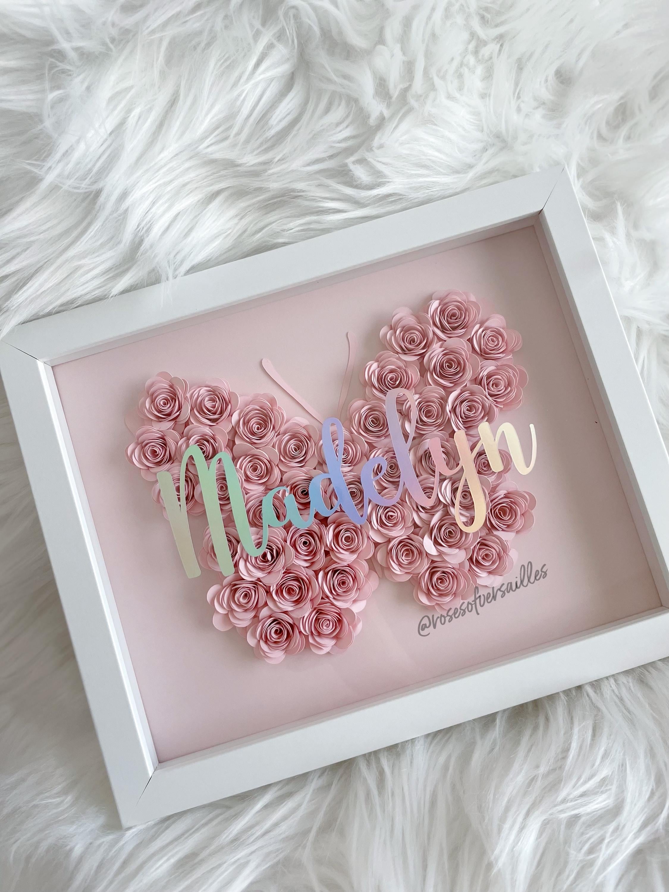 Flower Box | Paper Rose Shadow Box | Customized Gift for Birthdays ...