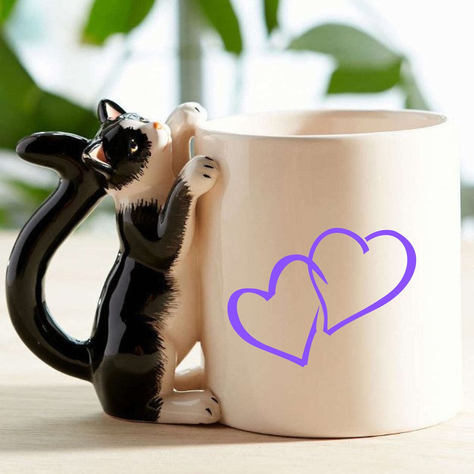 Digital Open Heart, Black & Purple, Instant Download, SVG, PNG, EPS ...