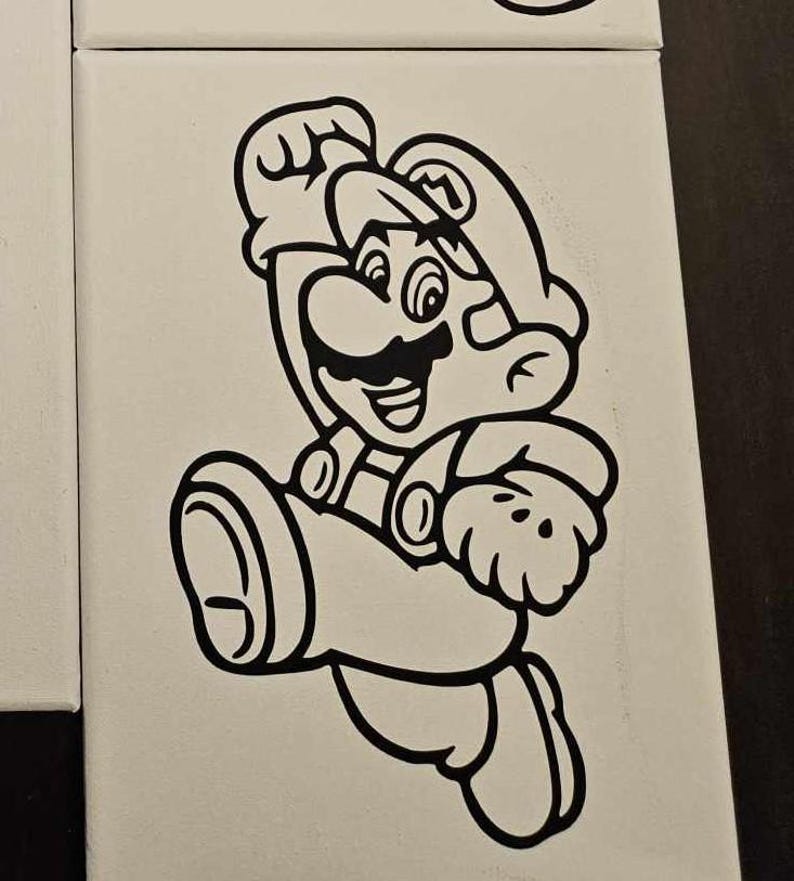 Kid's Canvas Paint Kit- Super Mario - Etsy