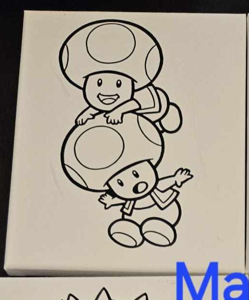 Kid's Canvas Paint Kit- Super Mario - Etsy