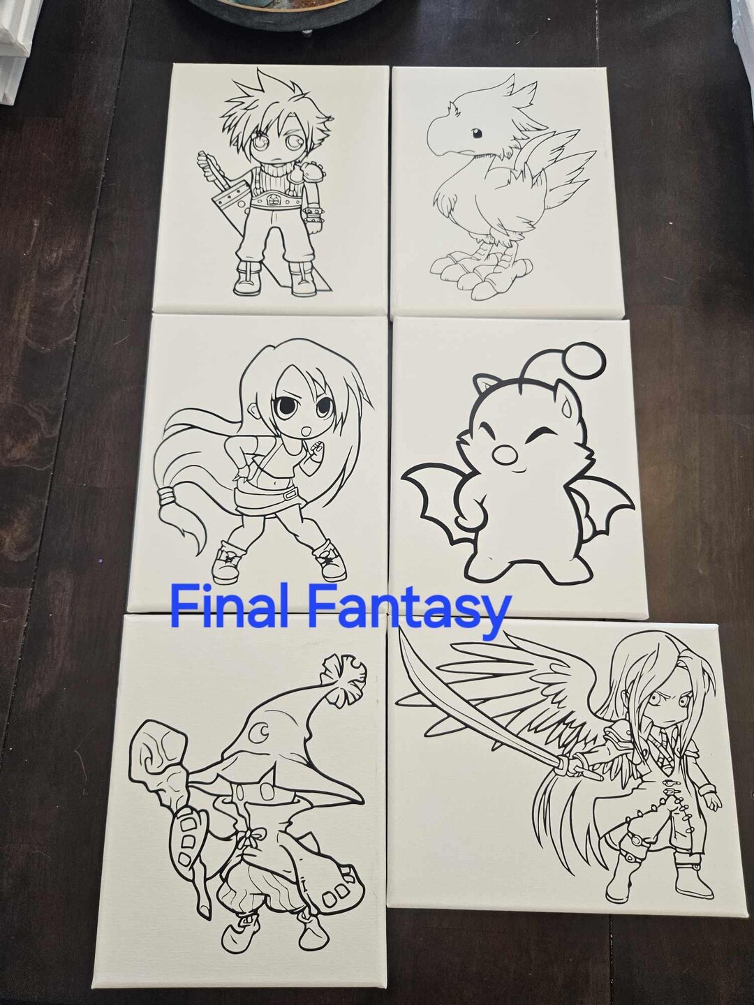 Kid's Canvas Paint Kit - Final Fantasy - Etsy