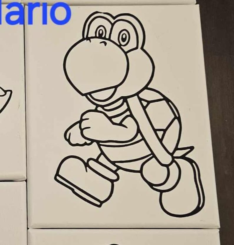 Kid's Canvas Paint Kit- Super Mario - Etsy