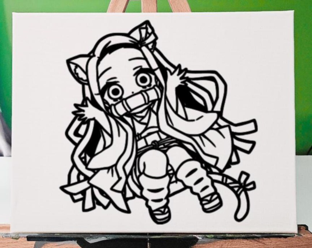 Kid's Canvas Paint Kit- Demon Slayer - Etsy