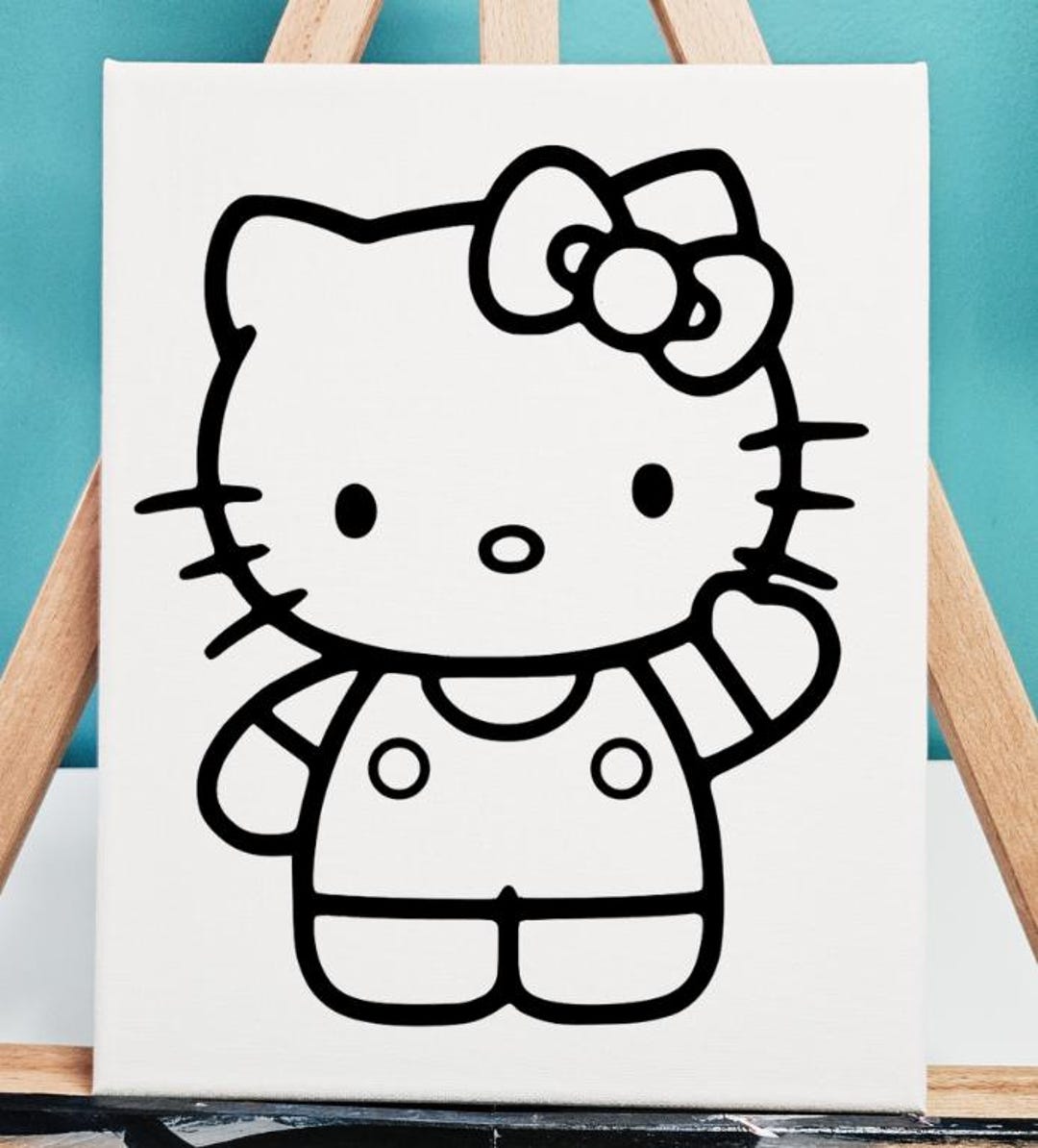 Kid's Canvas Paint Kit- Hello Kitty - Etsy