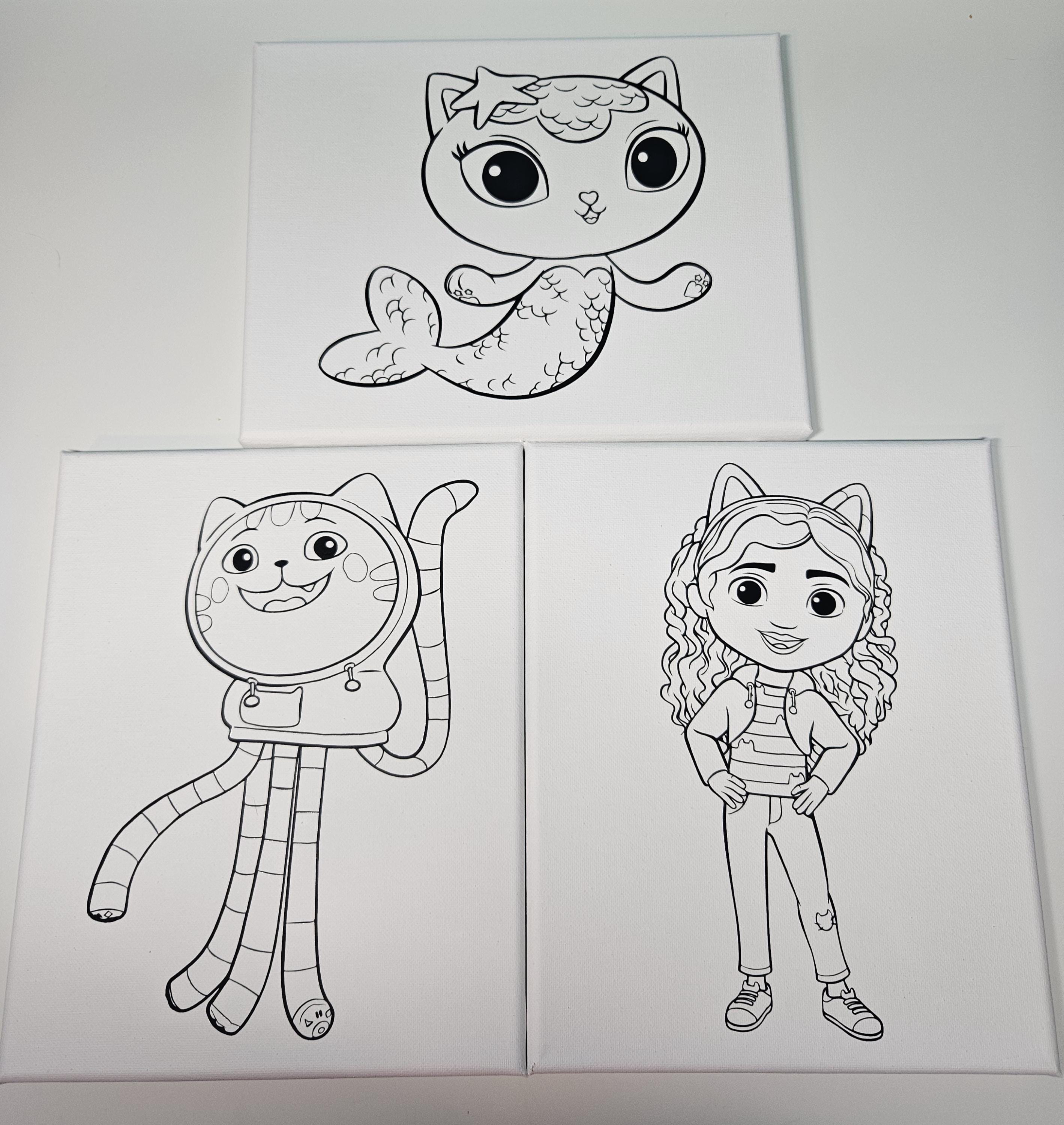 Kid's Canvas Paint Kit - Gabby's Dollhouse - Etsy