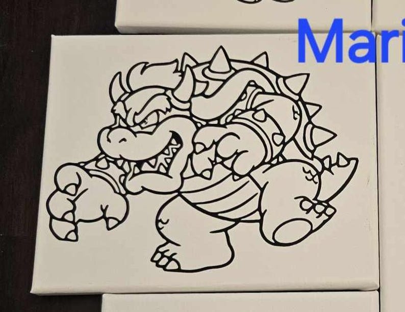 Kid's Canvas Paint Kit- Super Mario - Etsy