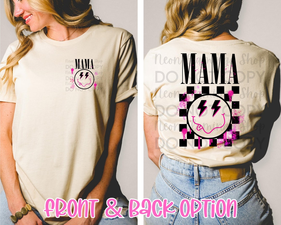 Mama Smiley Face DTF Transfer: Mother's Day Shirt Design - Etsy