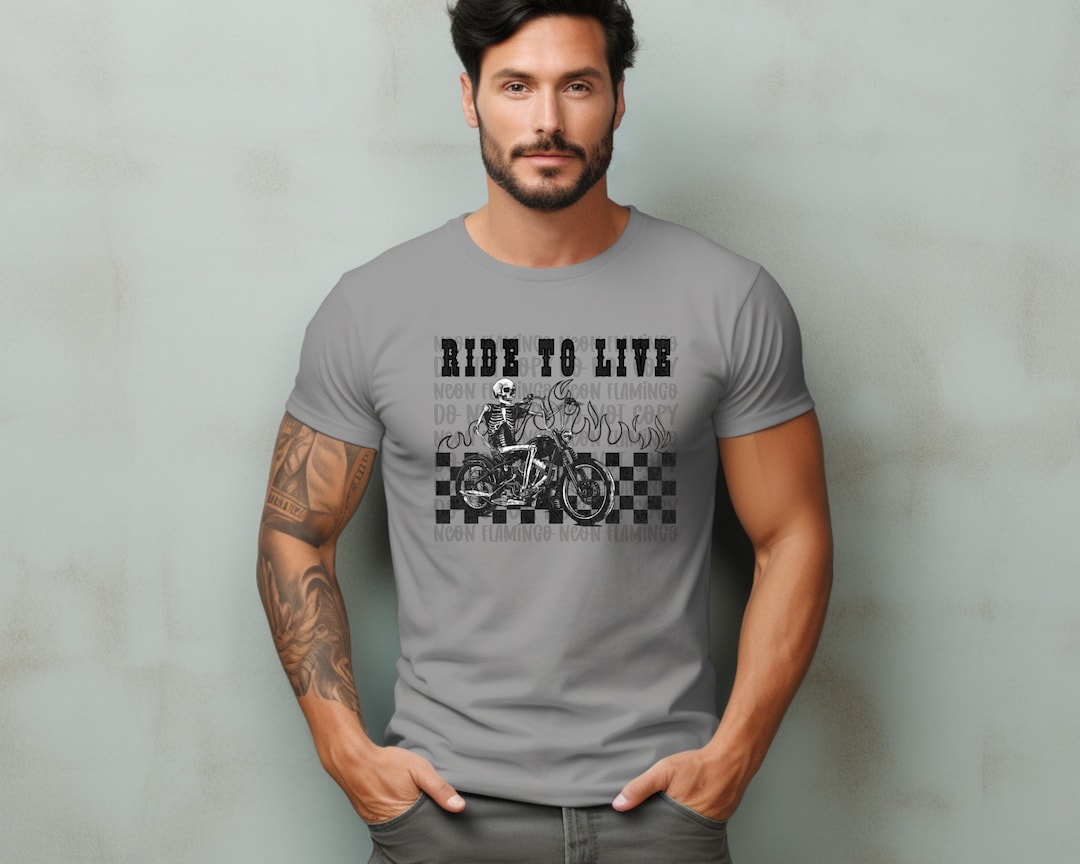 Ride to Live Motorcycle DTF Transfer: Ready to Press - Etsy