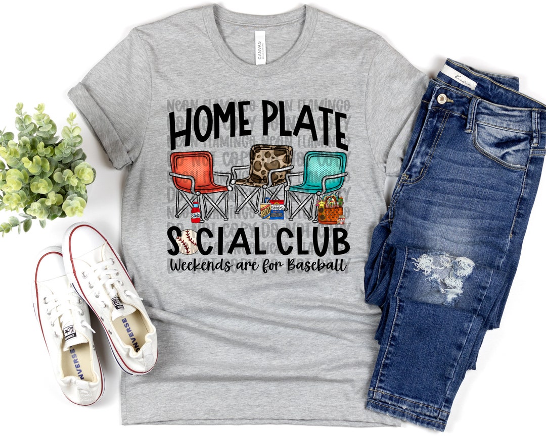 Home Plate Social Club DTF Transfer Baseball DTF Transfer - Etsy