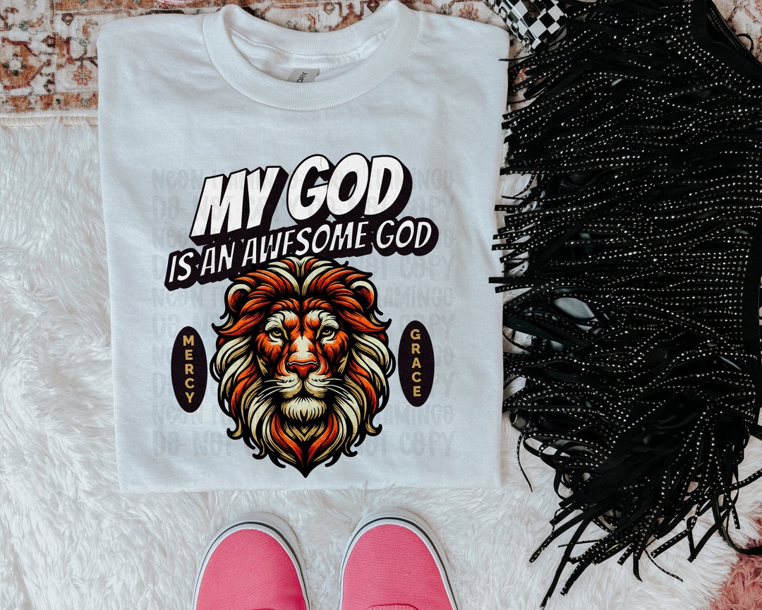 My God is an Awesome God DTF Transfer, Faith DTF Transfer, Religious ...