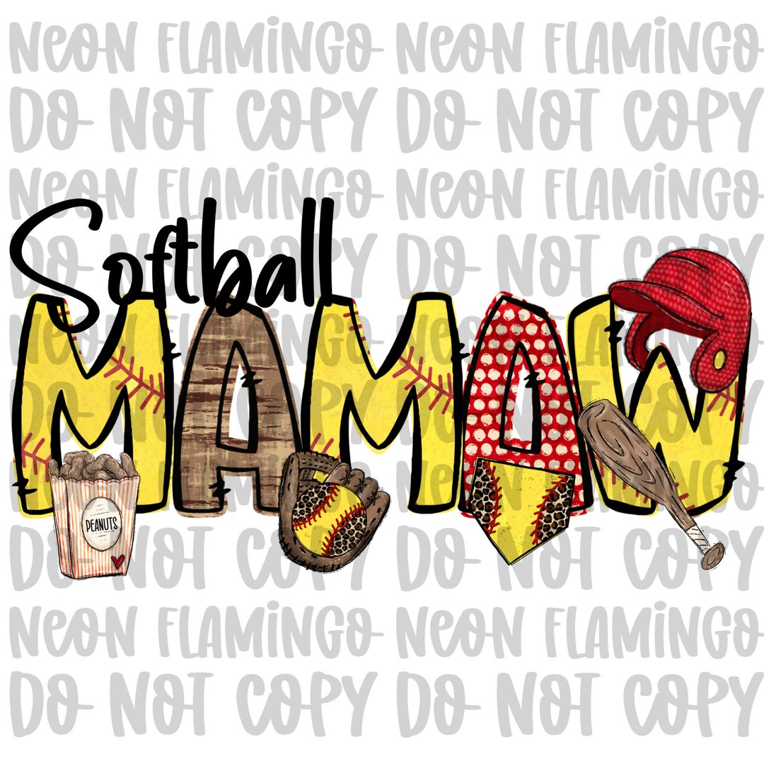 Softball Mamaw DTF Transfer: Ready to Press - Etsy