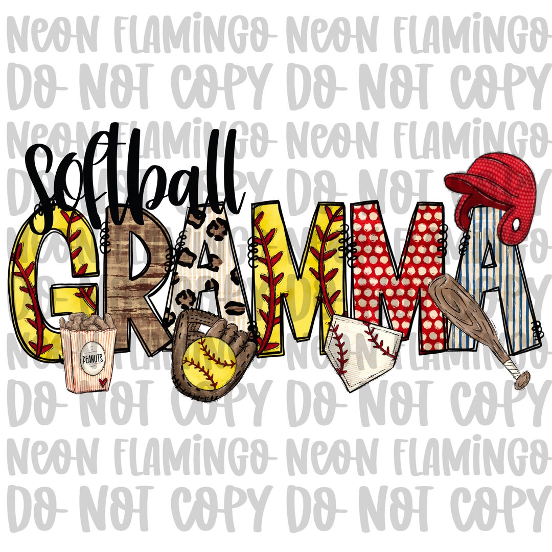 Softball Gramma DTF Transfer Softball Grandma DTF for Softball Mom ...