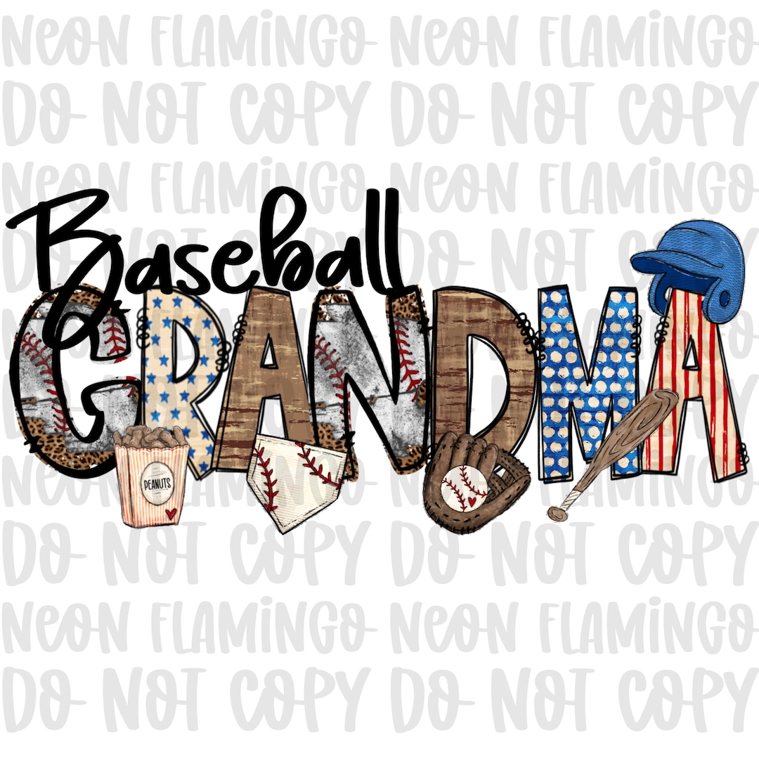 Baseball Grandma DTF Transfer Baseball DTF Transfer - Etsy