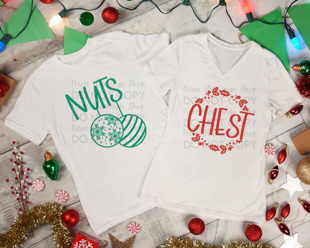 Chest Nuts Dtf Transfer Couples Christmas Dtf Transfer Funny Etsy