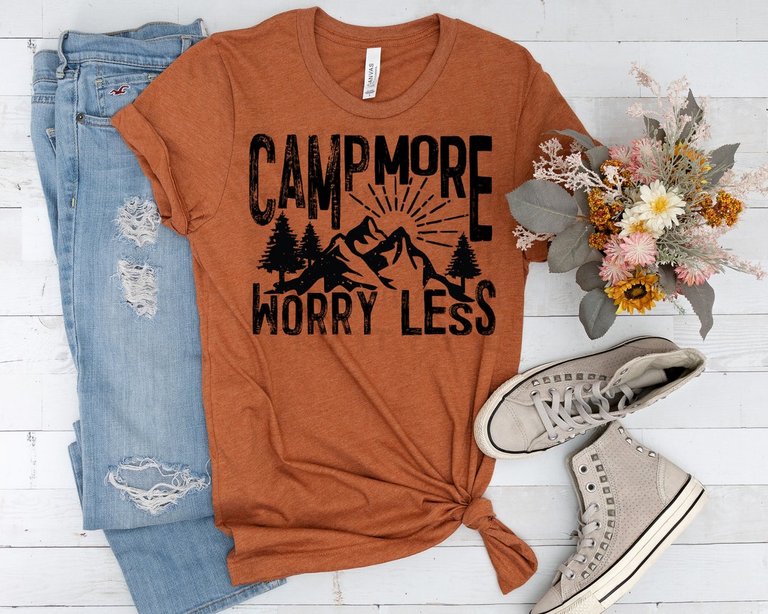Camp More Worry Less DTF Transfer, Summer DTF Transfer, Camping DTF ...