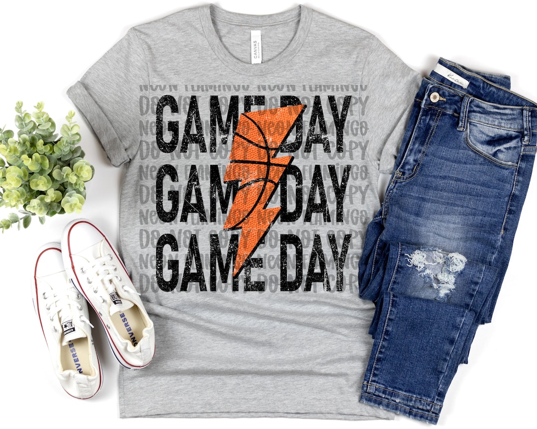 Game Day Basketball Stacked DTF Transfer, Basketball DTF Transfer ...