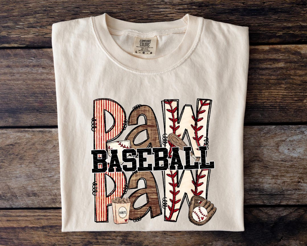 Baseball Paw Paw DTF Transfer for Baseball Grandpa Transfer for ...