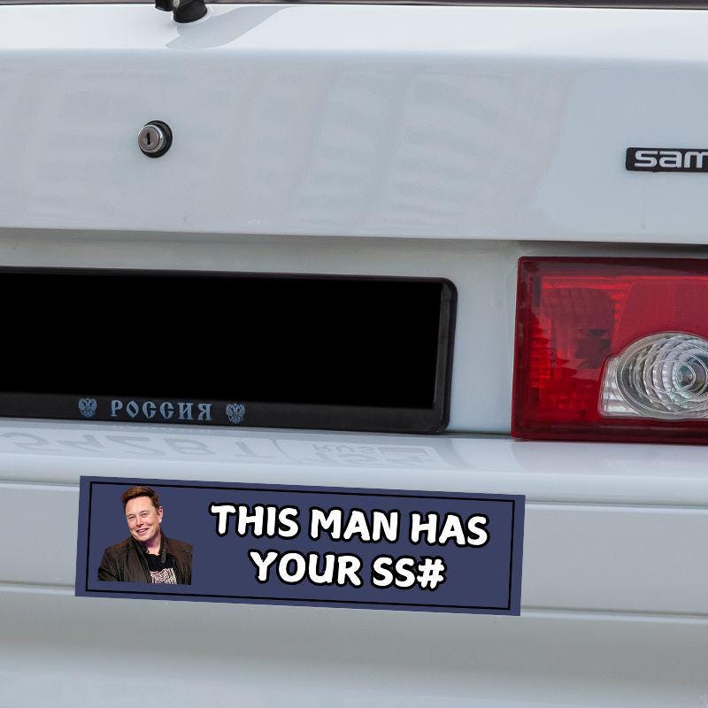 Car Magnet: Elon Musk Joke, Anti Fascism, Boycott Elon, Anti Racism ...