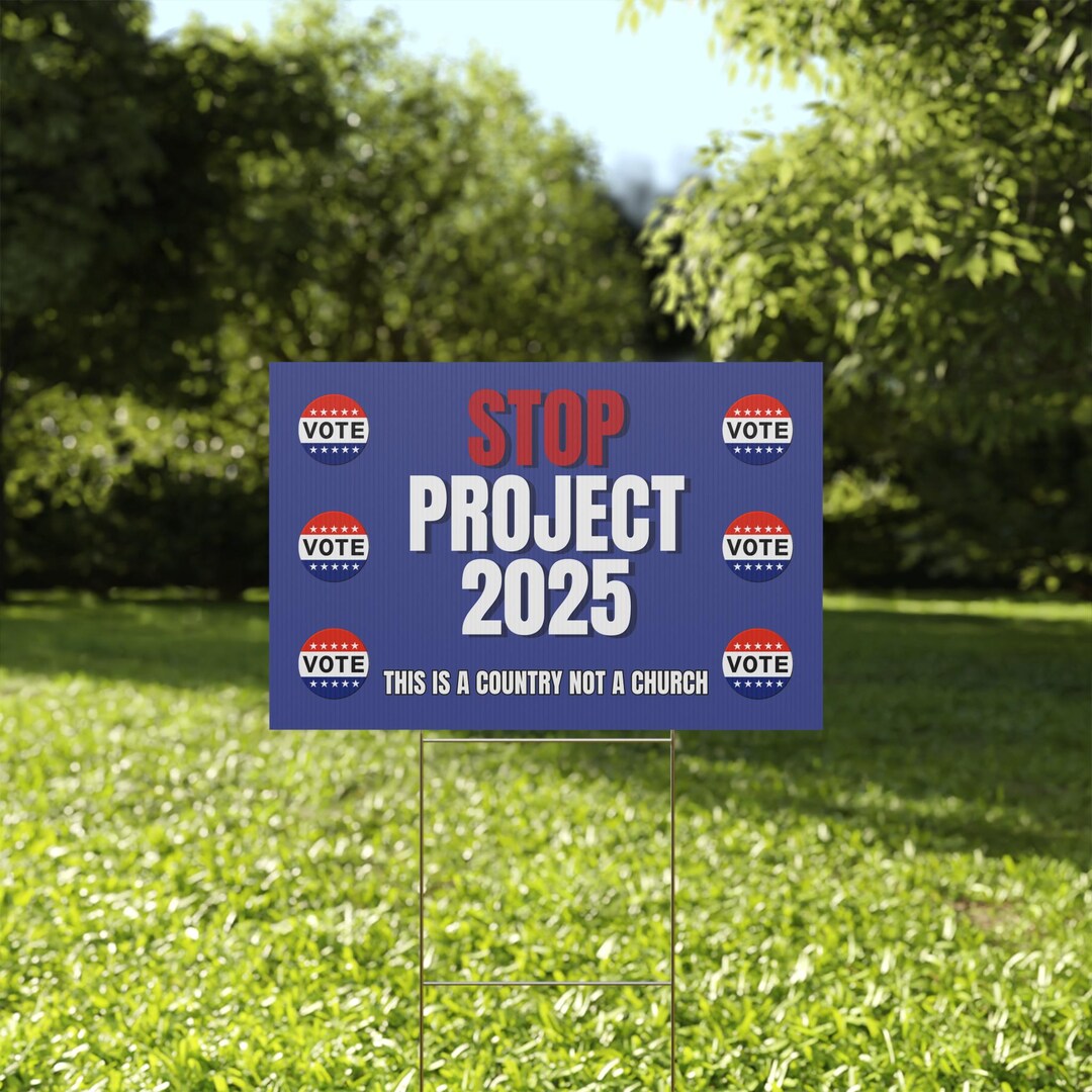 Anti Project 2025, Support Biden Harris, Save Democracy, Democracy or ...